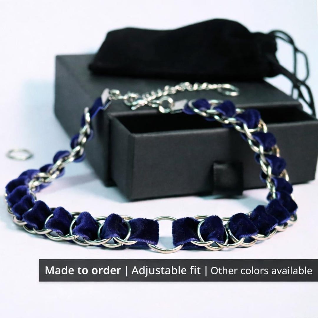 Velvet Helm Weave Chainmail Choker | Stainless Steel O-ring Necklace ...