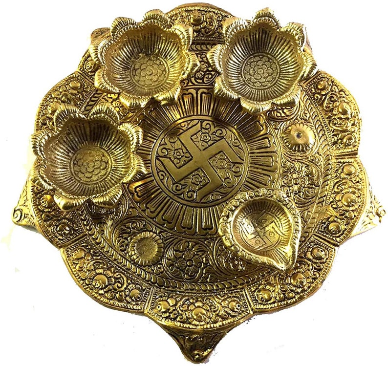 Pooja Thali/thali Set/pooja Platter/harathi Plate/thamboolam/aarthi ...