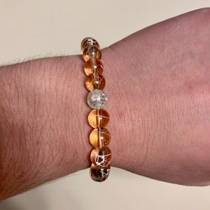 Translucent Blush and White Beaded Bracelet - Etsy