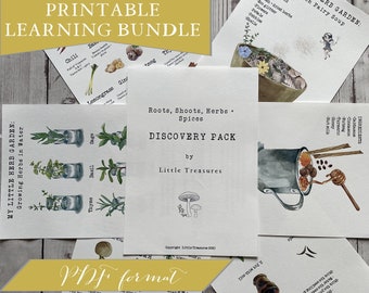 Herb Flash Cards for Kids Printable Nature Study & - Etsy