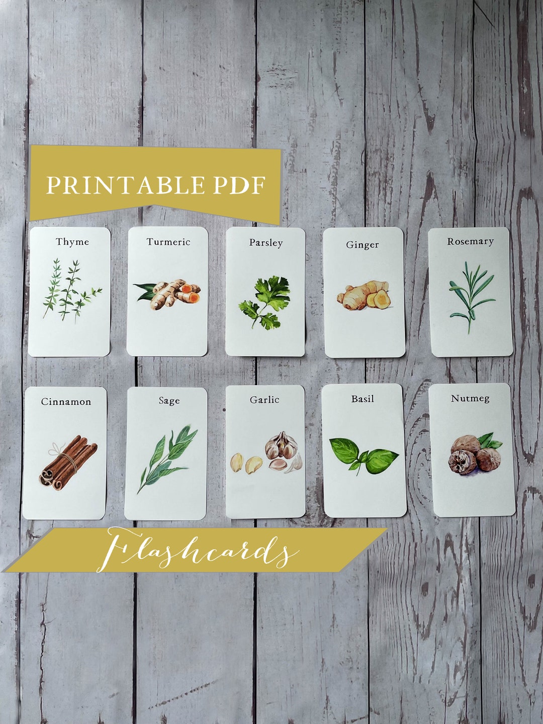 Herb Flash Cards for Kids - Printable Nature Study & Homeschooling ...