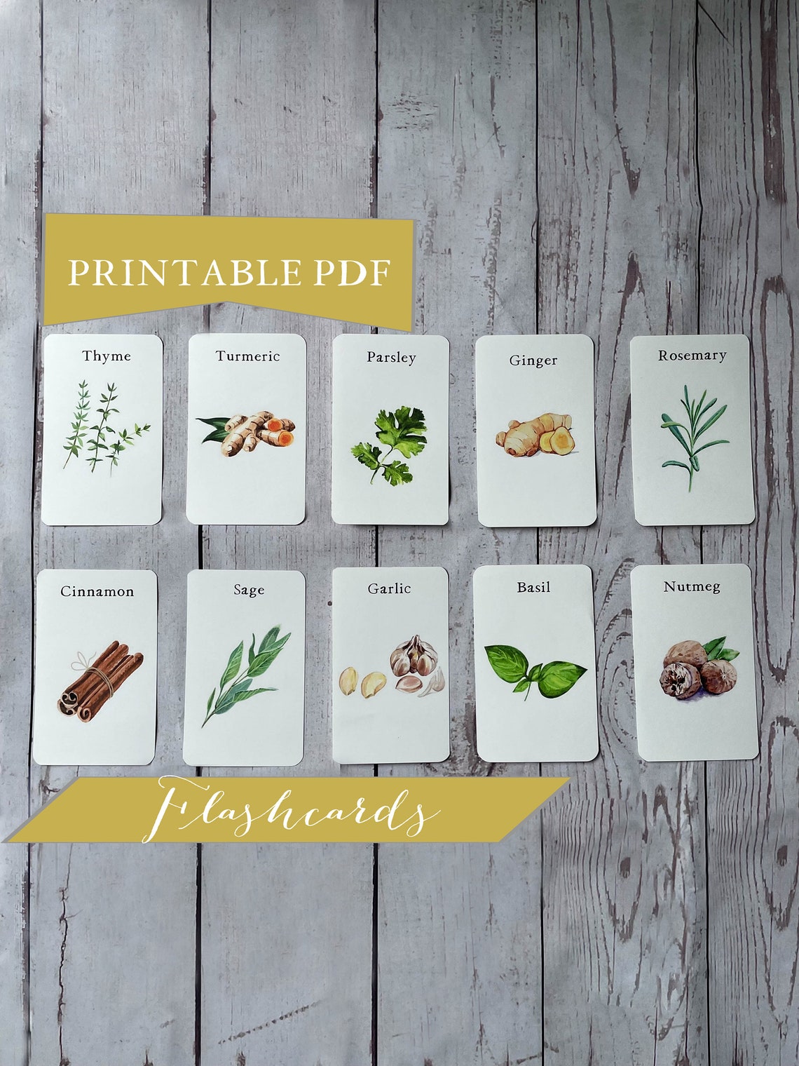 Herb Flash Cards for Kids - Printable Nature Study & Homeschooling ...