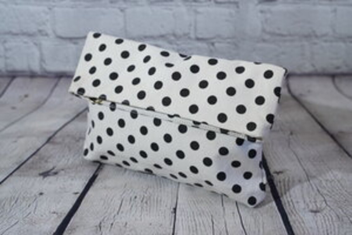 Hand Made Organic Polka Dot Block Print Make up Bag - Etsy