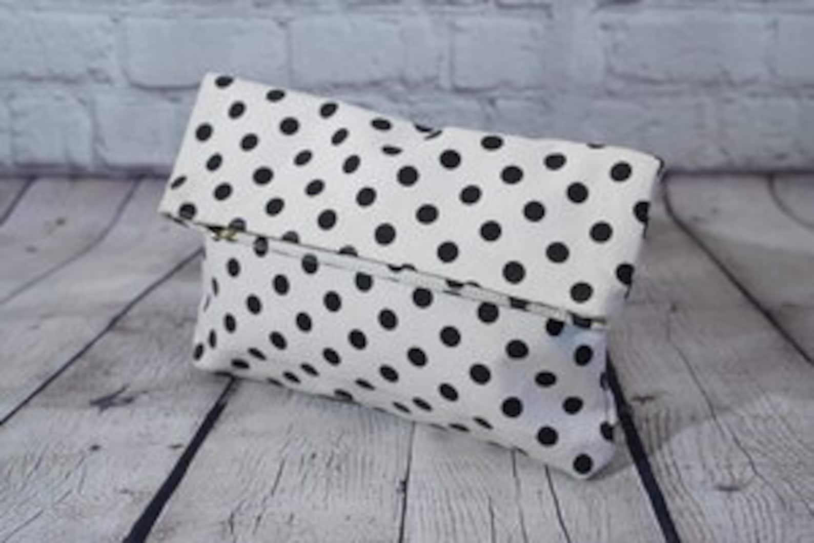 Hand Made Organic Polka Dot Block Print Make up Bag - Etsy