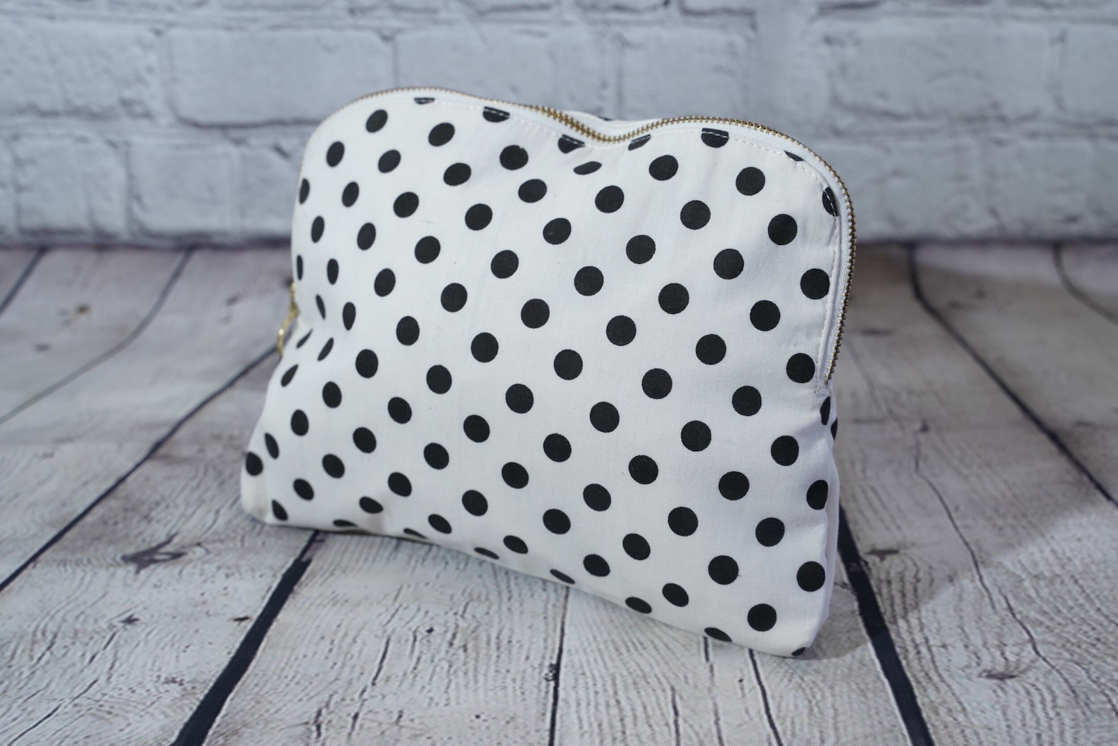 Hand Made Organic Polka Dot Block Print Make up Bag - Etsy