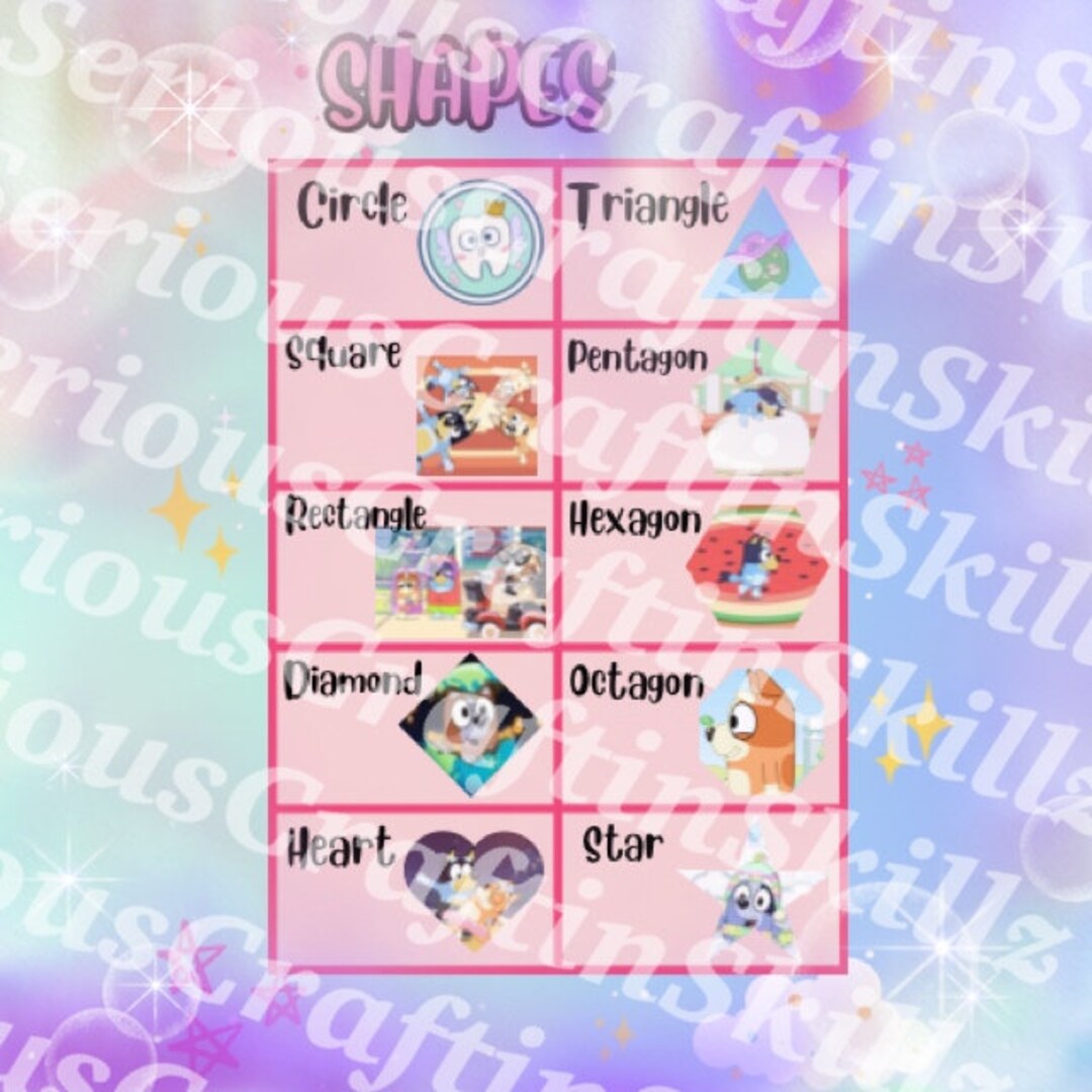 Shapes Blue-y Poster Digital File - Etsy