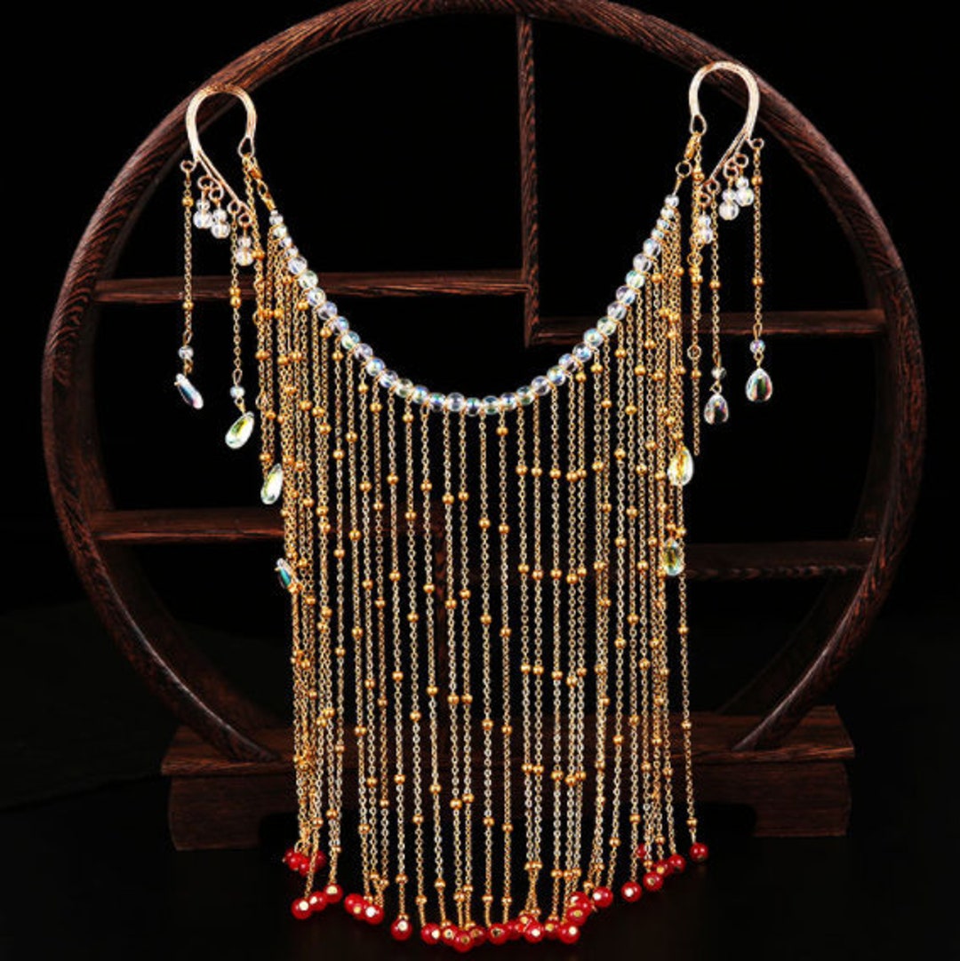 Handmade Hanfu Face Accessories by Hanfu Story Ancient Face Ornaments ...