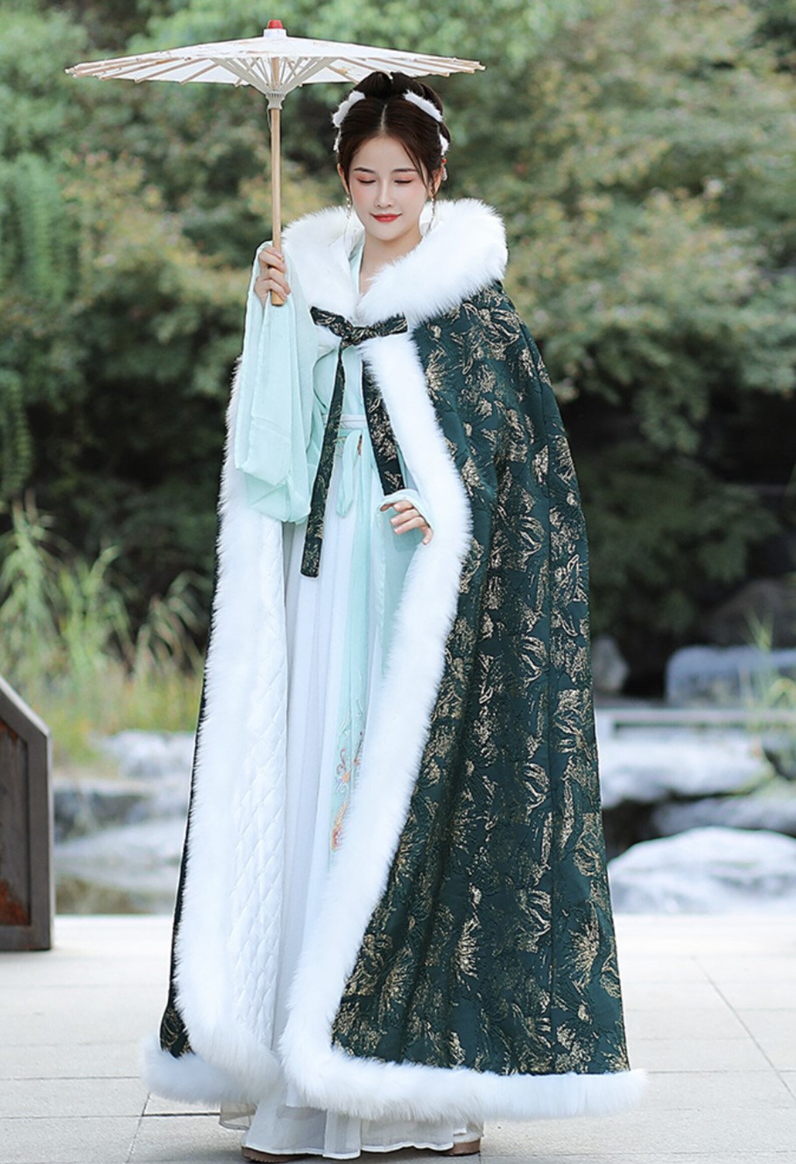 Hanfu Capes and Cloaks Hooded Cape Embroidered Overcoat - Etsy
