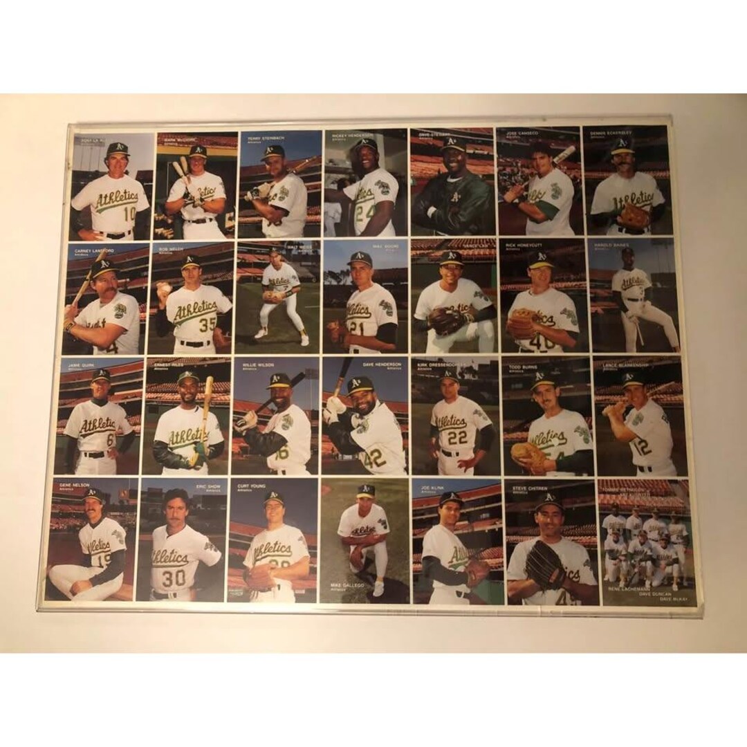 Framed 1991 Oakland A’s Baseball Card Set – Mother’s Cookies (28 ...