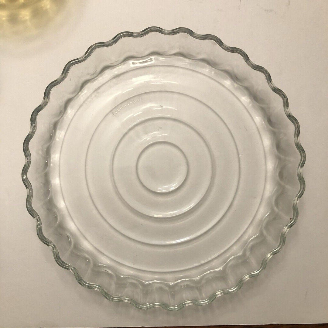 Vintage Clear Glass Oven Proof Quiche Pie Dish Pan Fluted Edge - Etsy