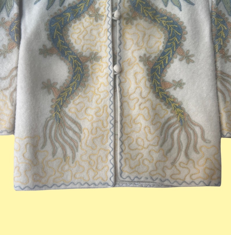 Embroidered Wool Jacket - Etsy