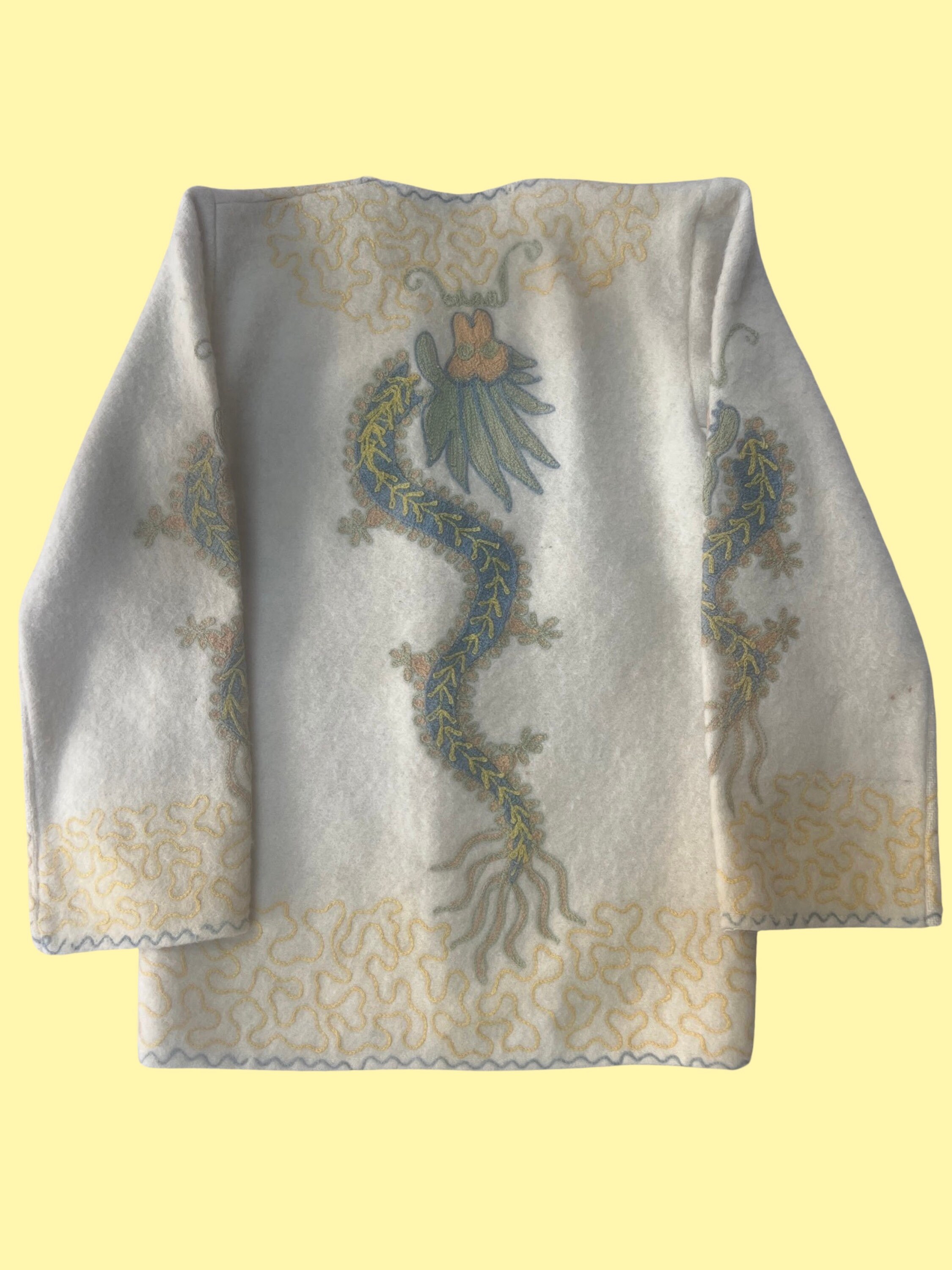 Embroidered Wool Jacket - Etsy