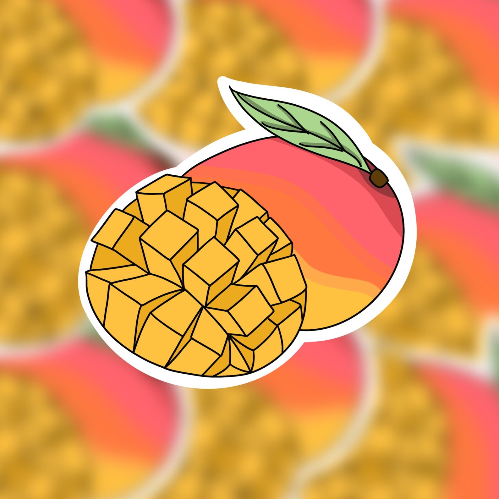 Mango Sticker Laptop Sticker Vinyl Sticker Waterproof | Etsy