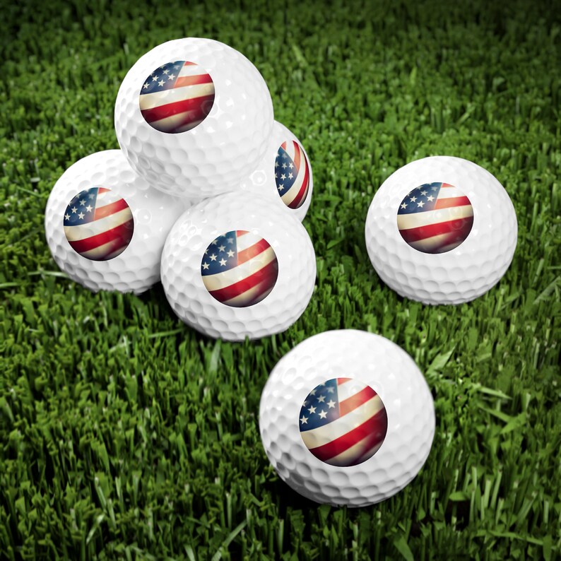 American Flag Patriotic Golf Balls, 6pcs - Etsy