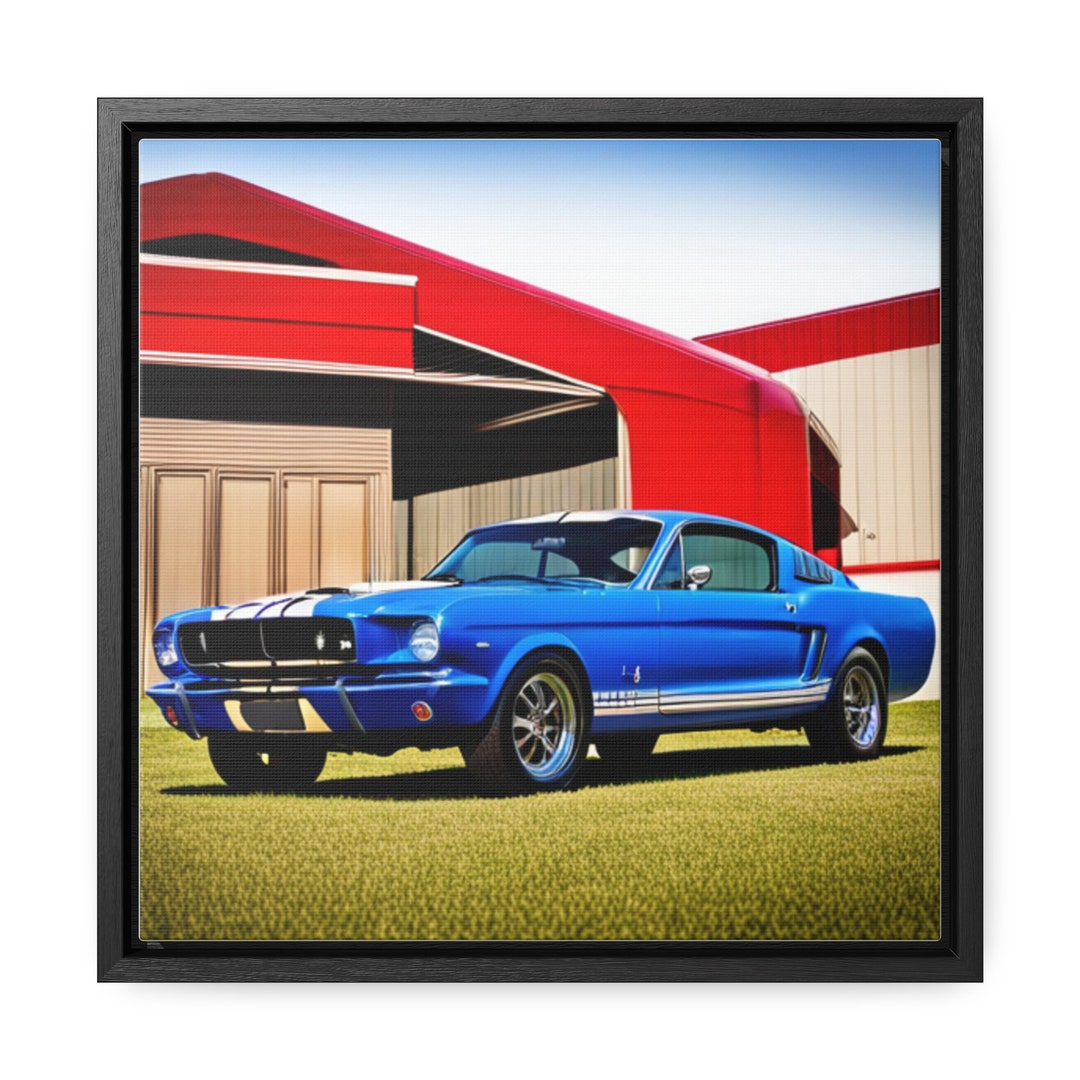 1965 Ford Mustang Blue Shelby GT350 Gallery Canvas Wraps, Square Frame ...