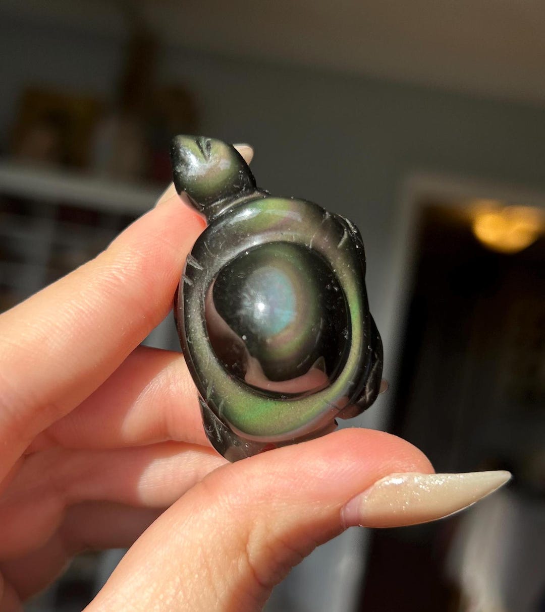 Rainbow Obsidian Turtle, Rainbow Obsidian, Rainbow Obsidian Carving ...