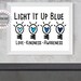 Autism Awareness Printable | Light It up Blue Art (digital Download) - Etsy