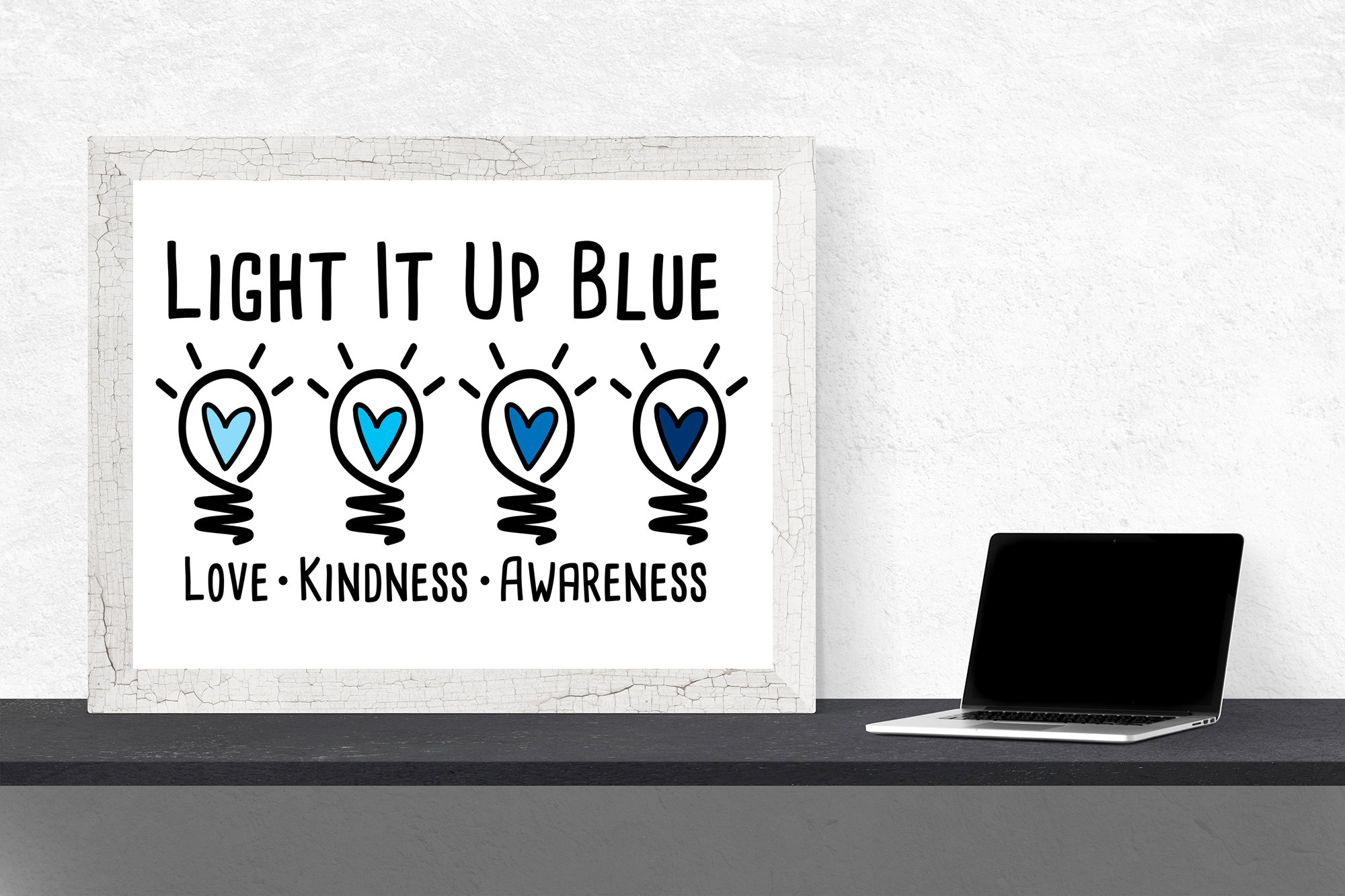 Light It up Blue Autism Awareness Printable | Digital Art BUNDLE 5x7 ...