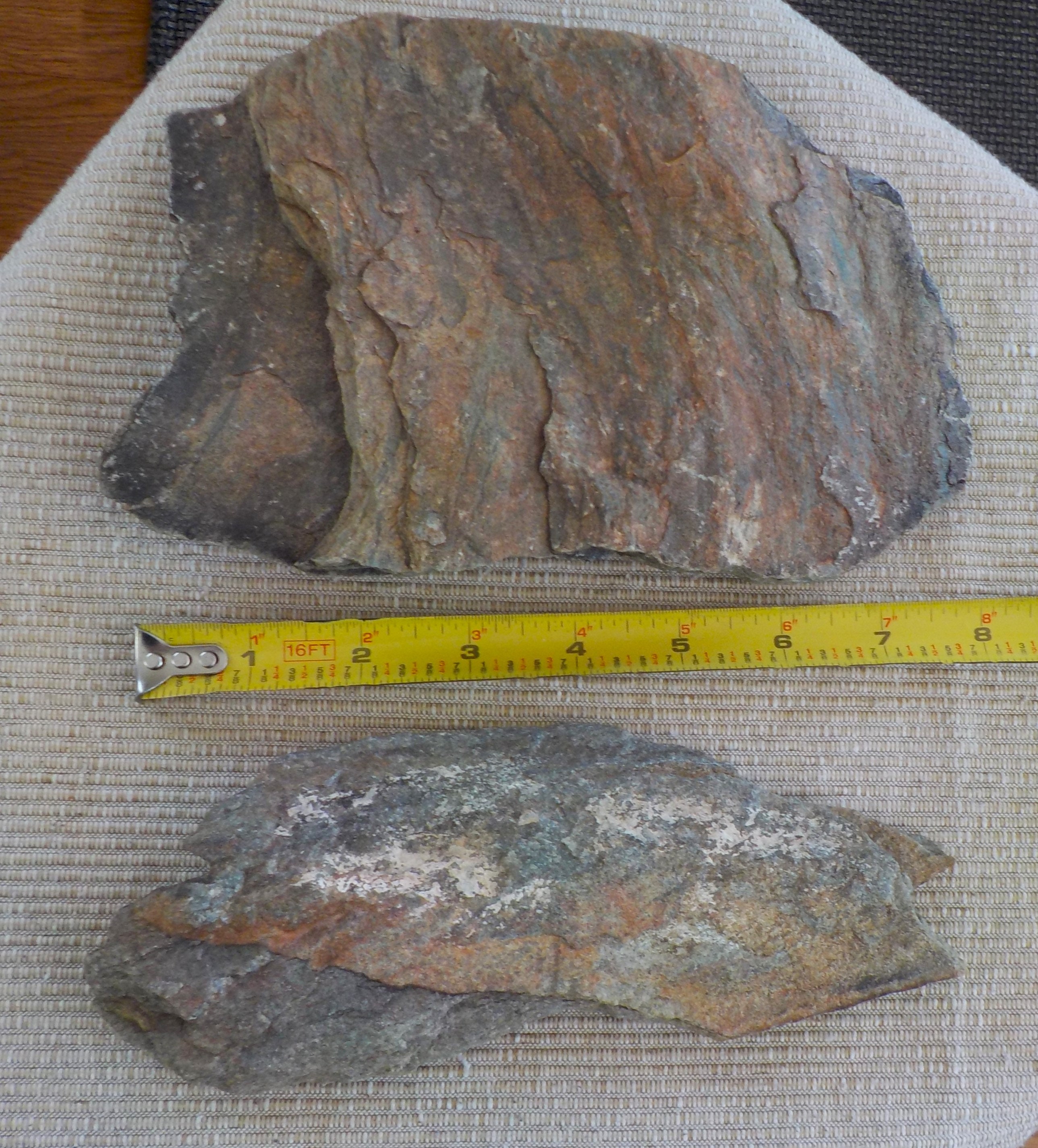 3 Layered Low Profile Rocks Schist Phyllite Sandstone Tuff in Gray and ...