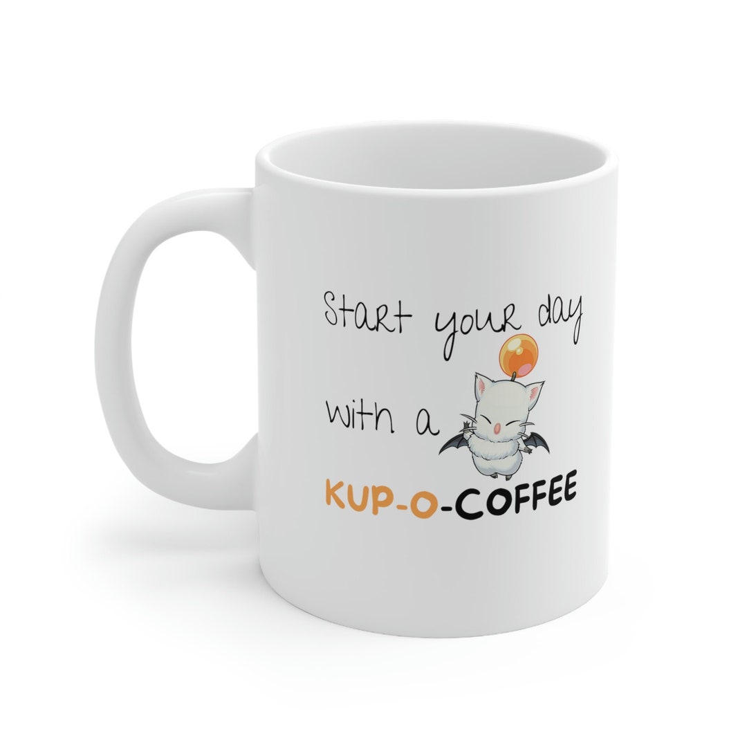 Moogle Mug, Kupo, Kupo-o-coffee, XIV Moogle, Ff Mug, Gamer Mug, Gaming ...