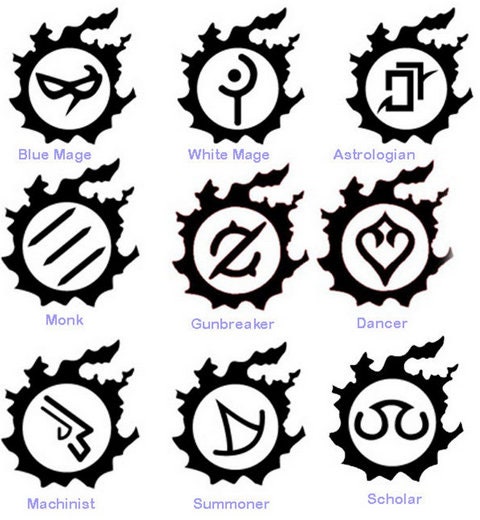 Vinyl Decal Décor Wall Bumper Laptop Sticker, FFXIV Jobs - Etsy