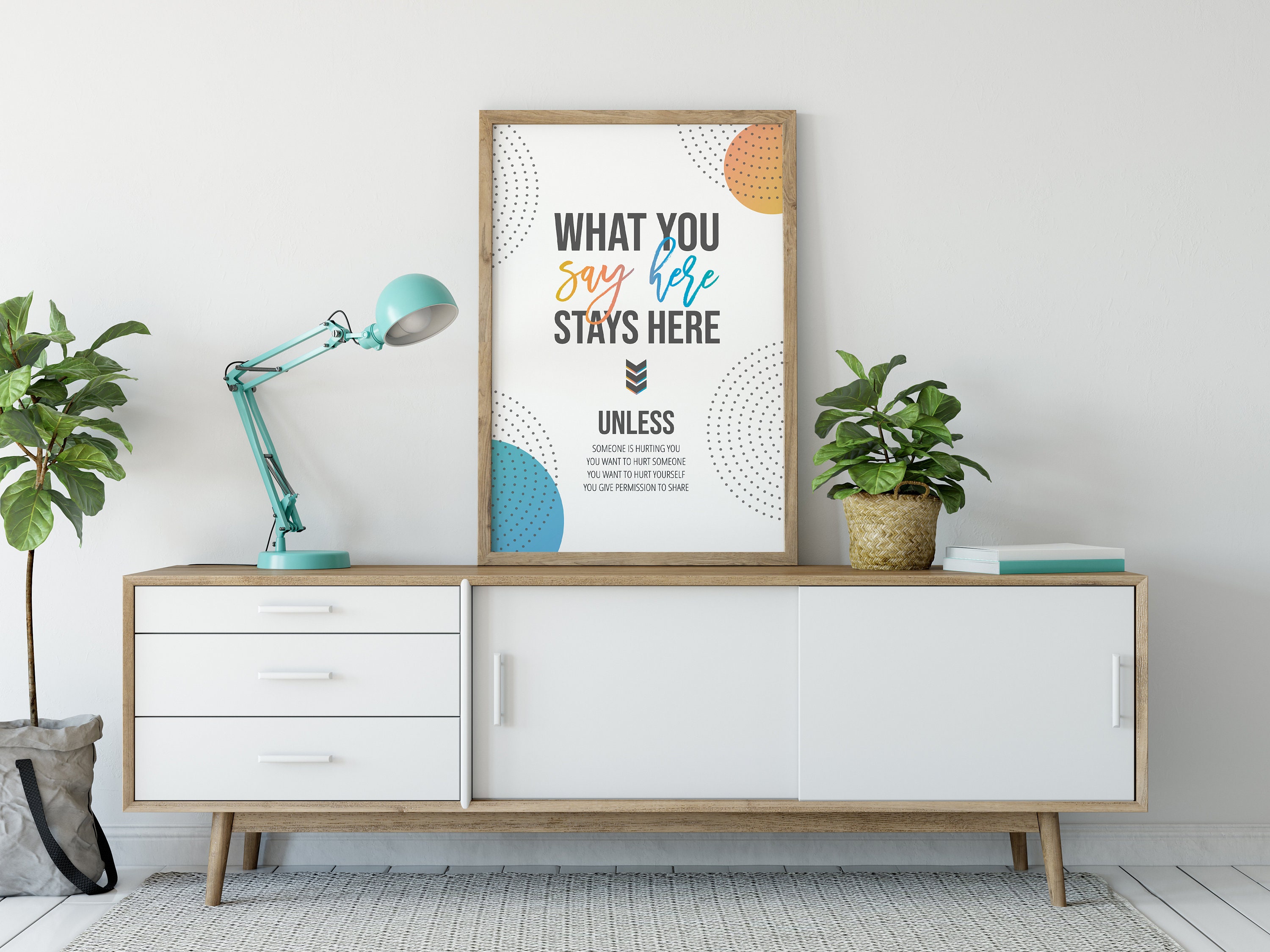 What You Say Here Stays Here Poster Therapy Office Decor - Etsy Australia