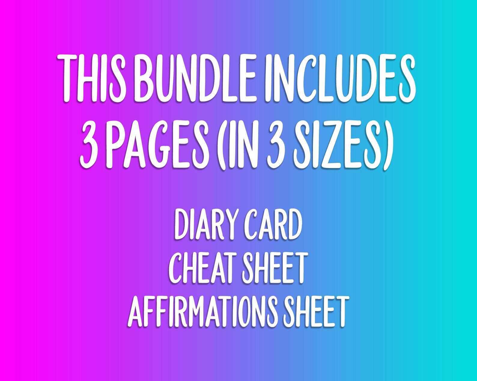 DBT Bundle, DBT Diary Card, Cheat Sheet, Positive Affirmations, Bpd ...
