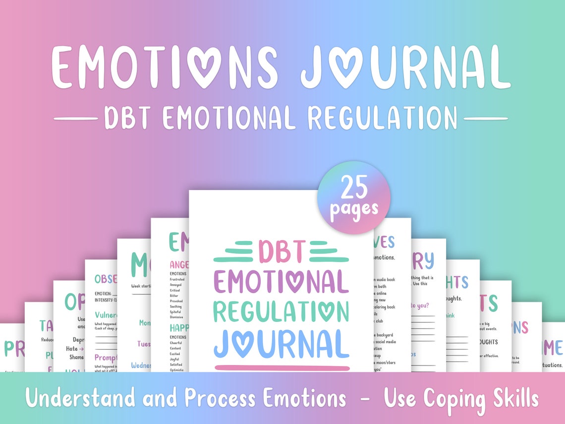 Emotions Journal DBT Skills Mood Tracker Therapy Journal - Etsy