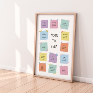 Note to Self Poster, Therapy Office Decor, Calming Down Corner, School ...
