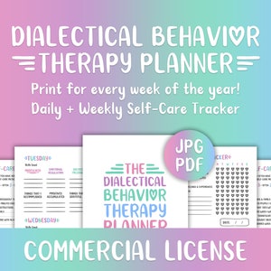 DBT Planner COMMERCIAL license DBT Skills Tracker Therapy | Etsy