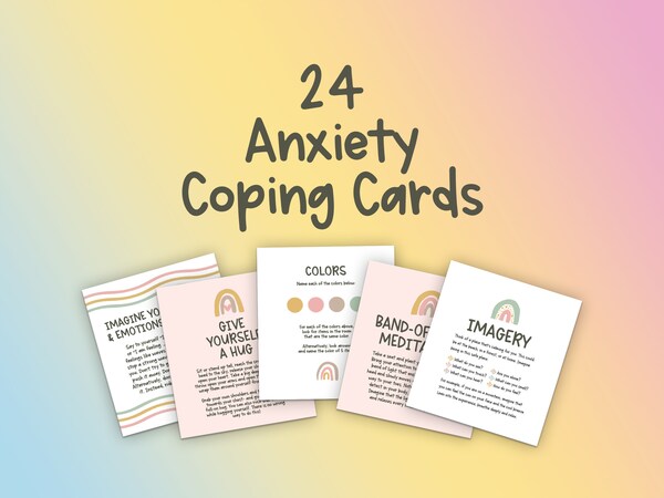 Anxiety Coping Cards, Anxiety Affirmation Cards, Anxiety Flash Cards ...