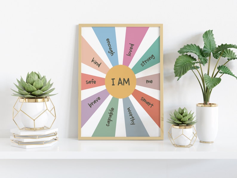 I Am... Poster Positive Affirmations Therapy Office Decor - Etsy