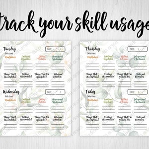 DBT Planner, DBT Skills Tracker, Mental Health Journal, Self Care ...