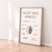 Acceptance Mindset Poster, Therapy Office Decor, Calming Down Corner ...