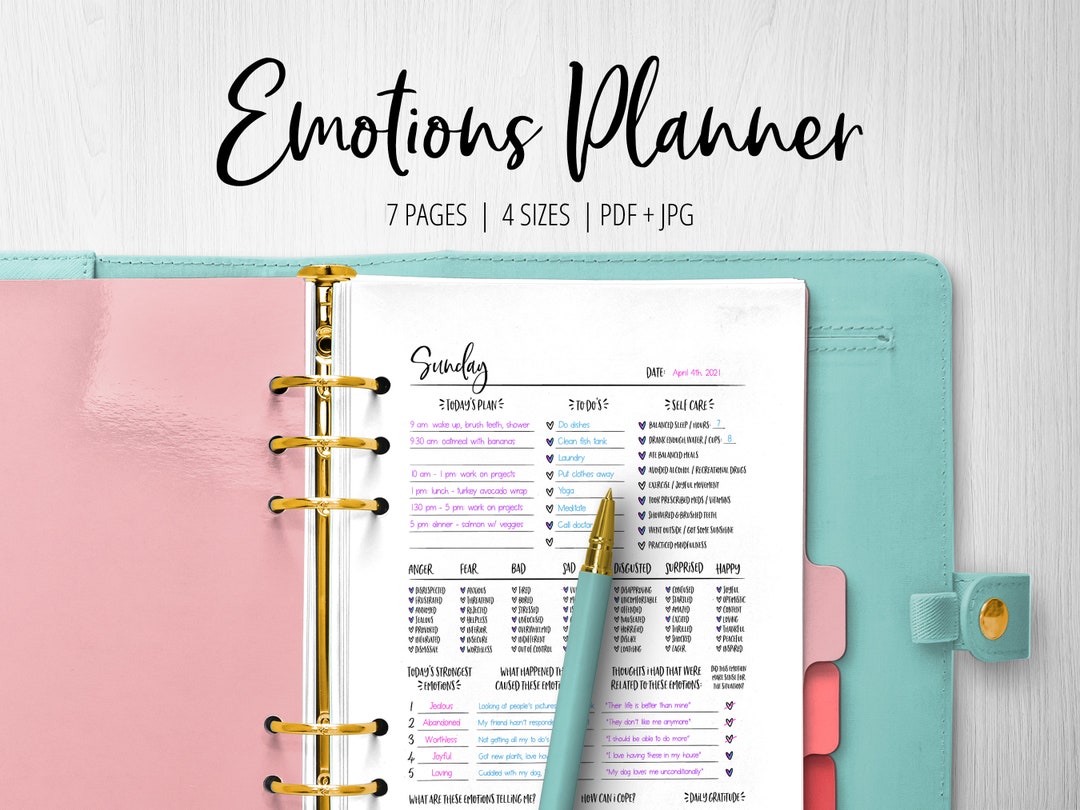 Emotions Planner, DBT Emotional Regulation, Dialectical Behavior ...