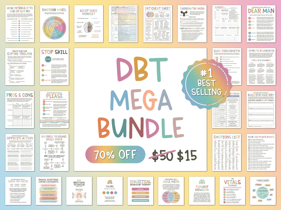 DBT MEGA BUNDLE, Dbt Skills, Dbt Workbook, Therapy Worksheet ...