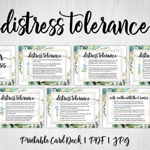 DBT Flash Cards, 44 Printable Cards, Self Help Cards, Coping Skills ...