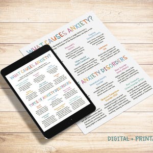 ANXIETY MEGA BUNDLE, Anxiety Worksheets, Worksheets for Teens Adults ...