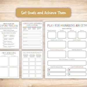 Anxiety Mega Bundle Printable, Anxiety Worksheets, CBT Tools, Coping ...