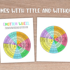 Emotion Wheel, Feelings Wheel, Mental Health Poster, Therapy Art ...