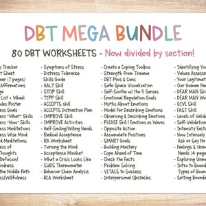 DBT MEGA Bundle, COMMERCIAL License, Dbt Skills, Dbt Workbook, Therapy ...