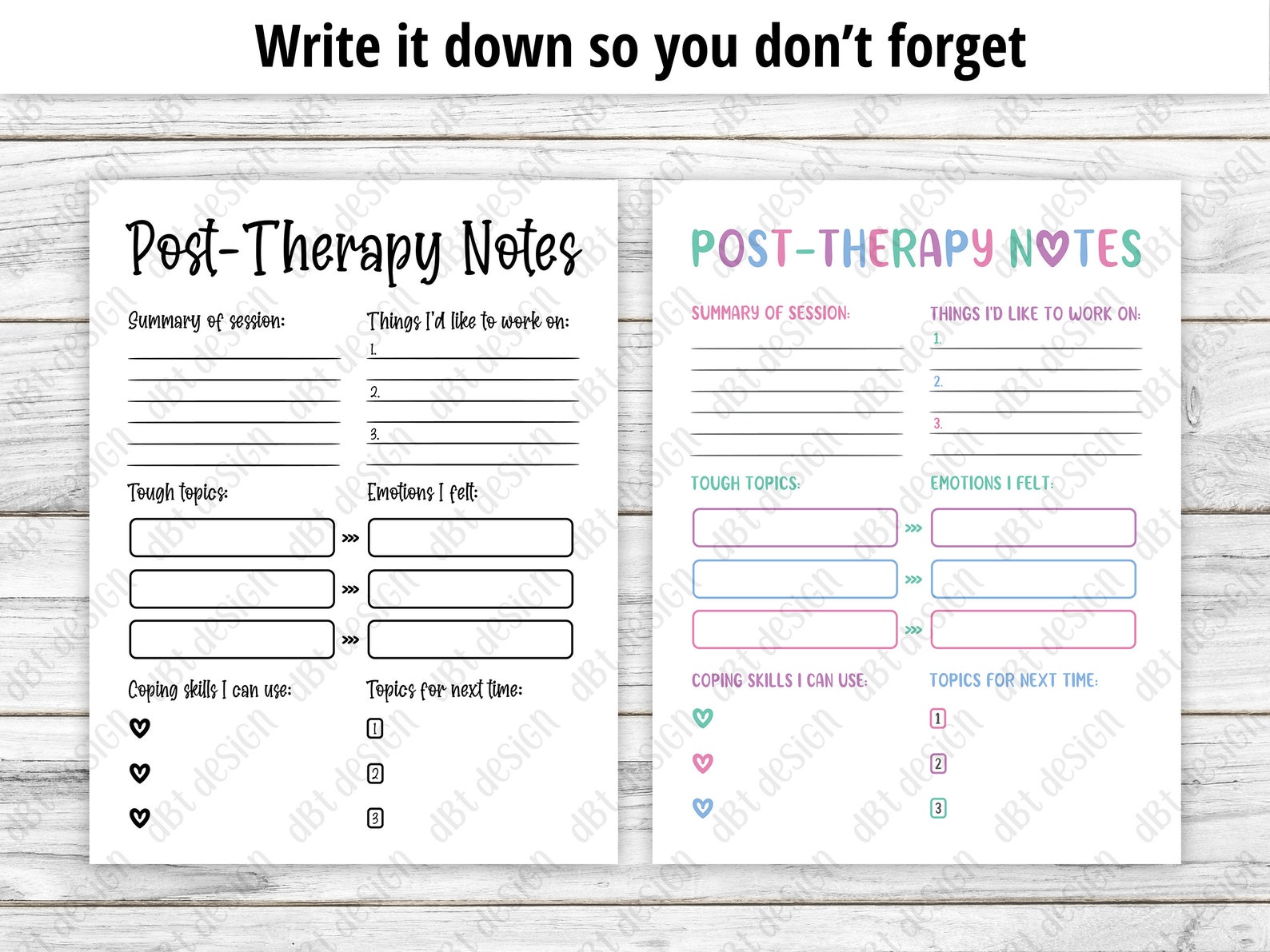 Post Therapy Notes Mental Health Printable Therapy - Etsy UK