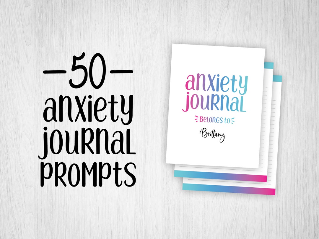 50 Anxiety Journal Prompts, Mental Health Journal, Self Care Journal ...