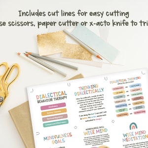 DBT Flash Cards, 48 Printable Cards, Self Help Cards, Coping Skills ...