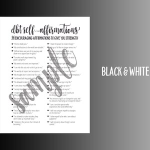 DBT Self-affirmations, BPD, PTSD, Bipolar, Depression, Anxiety ...