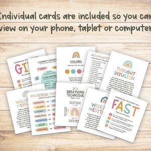 DBT Flash Cards - COMMERCIAL LICENSE, Self Help Cards, Therapy ...