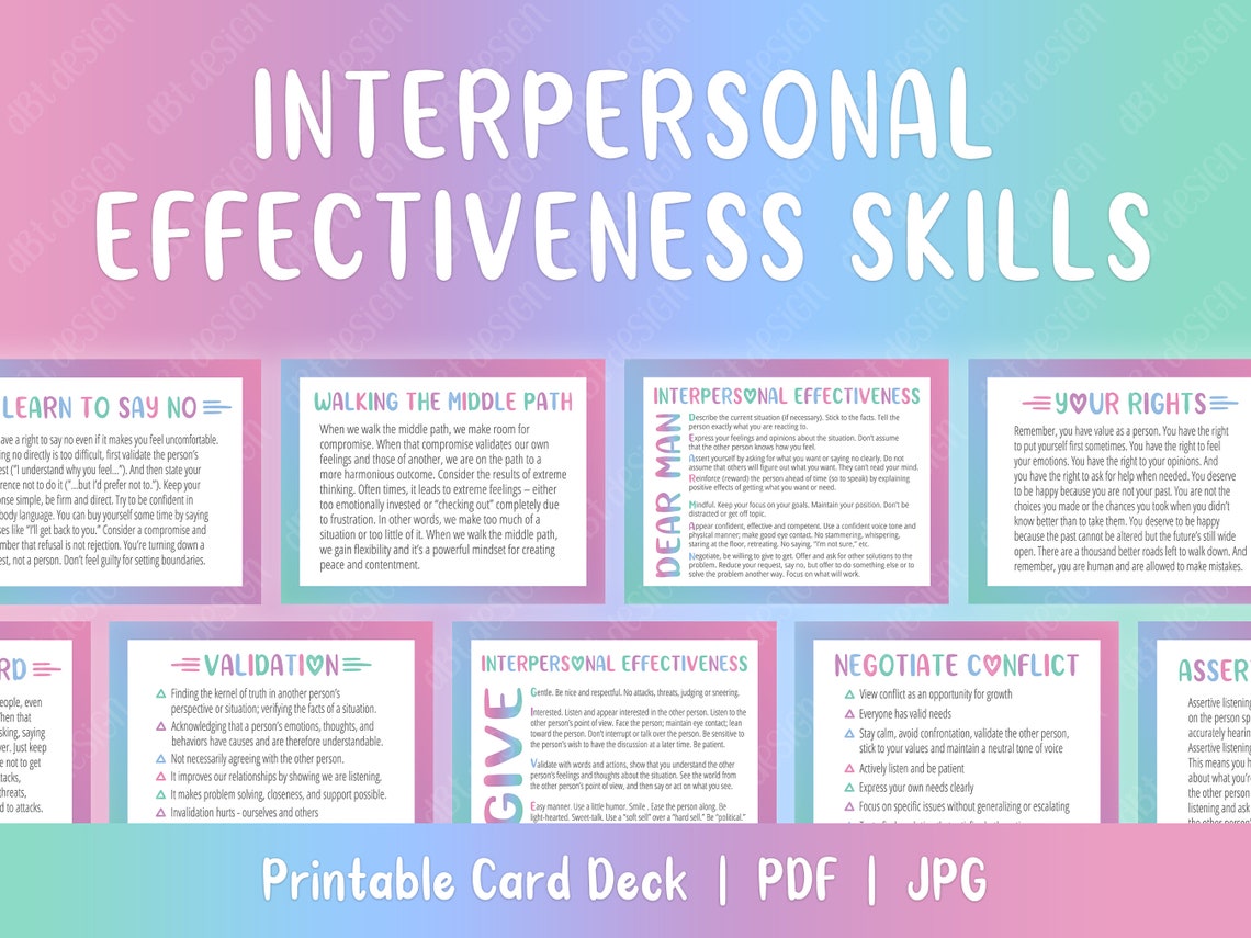 DBT Flash Cards 44 Printable Cards Self Help Cards Coping - Etsy Australia