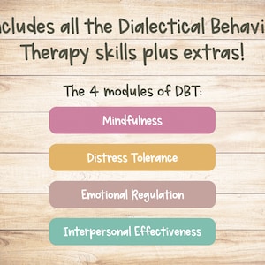 DBT Flash Cards, 48 Printable Cards, Self Help Cards, Coping Skills ...