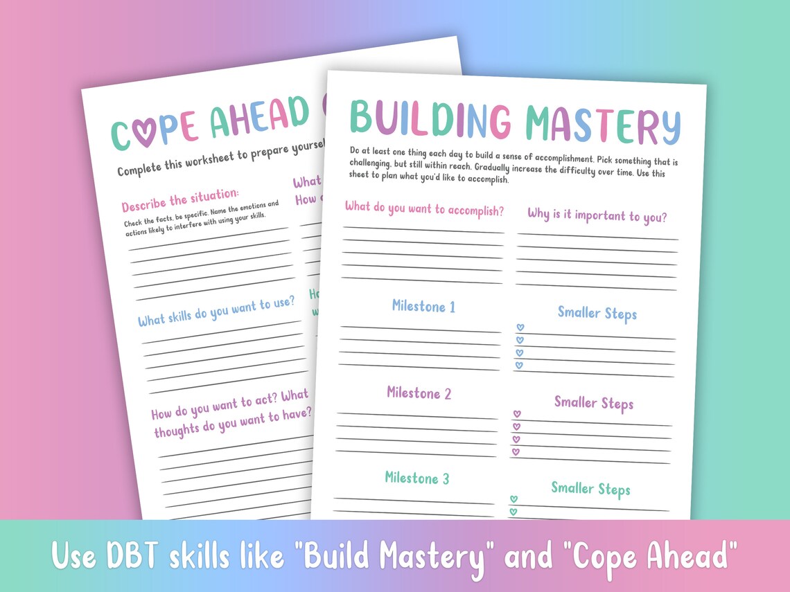 Emotions Journal DBT Skills Mood Tracker Therapy Journal - Etsy