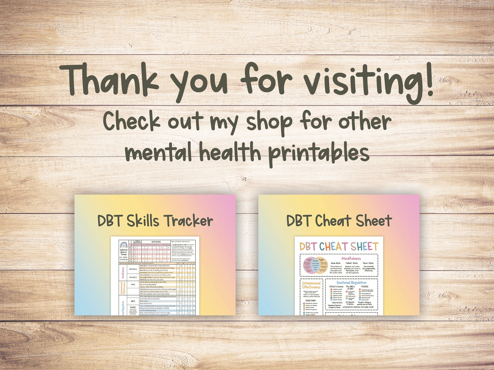 DBT Flash Cards, 48 Printable Cards, Self Help Cards, Coping Skills ...